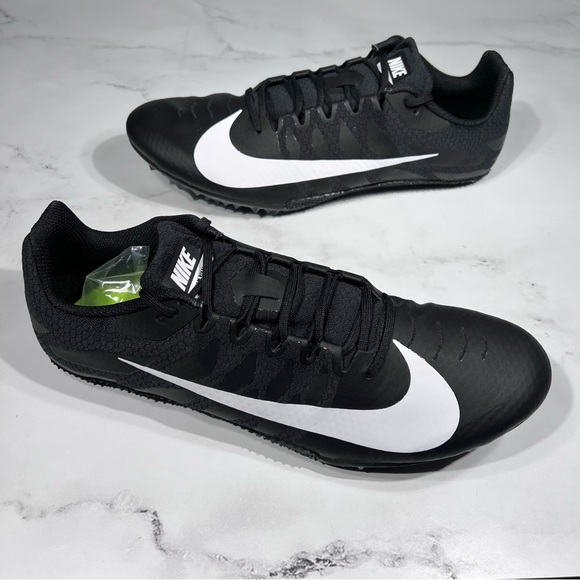 Nike | Shoes | Nike Zoom Rival S 9 Black White Sprint Track Cleats ...